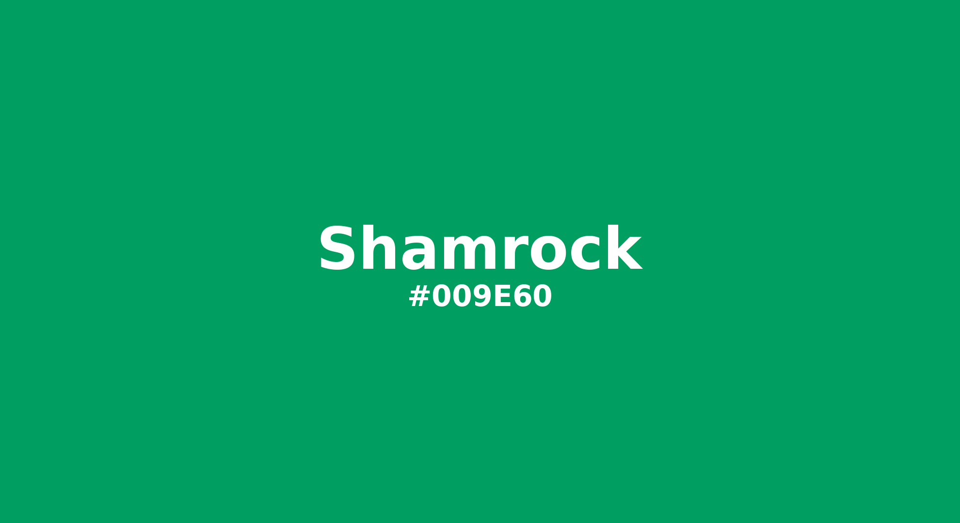 Shamrock Color | 009e60 | Color conversion CMYK | Hsl | Rgb | Pantone ...