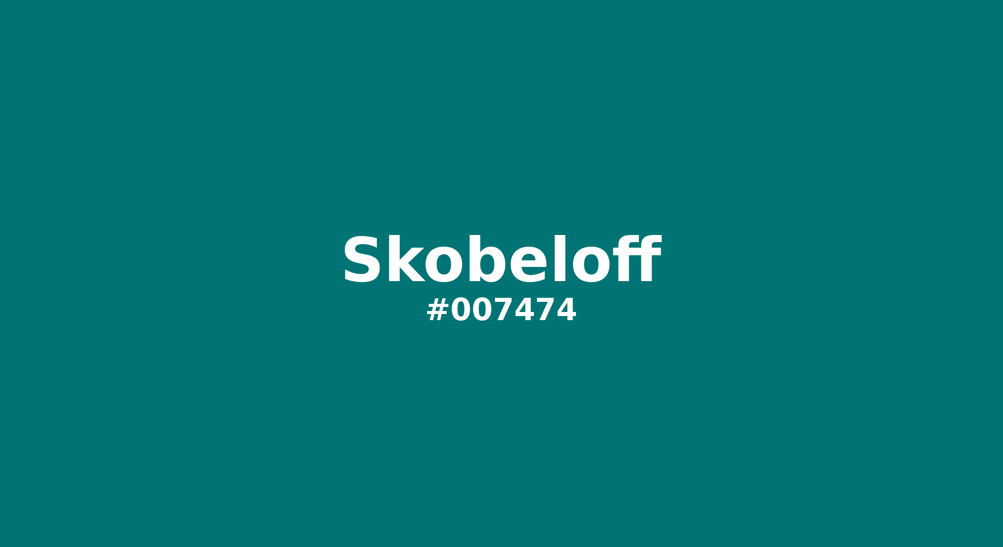 Skobeloff Color | 007474 | Color conversion CMYK | Hsl | Rgb | Pantone ...