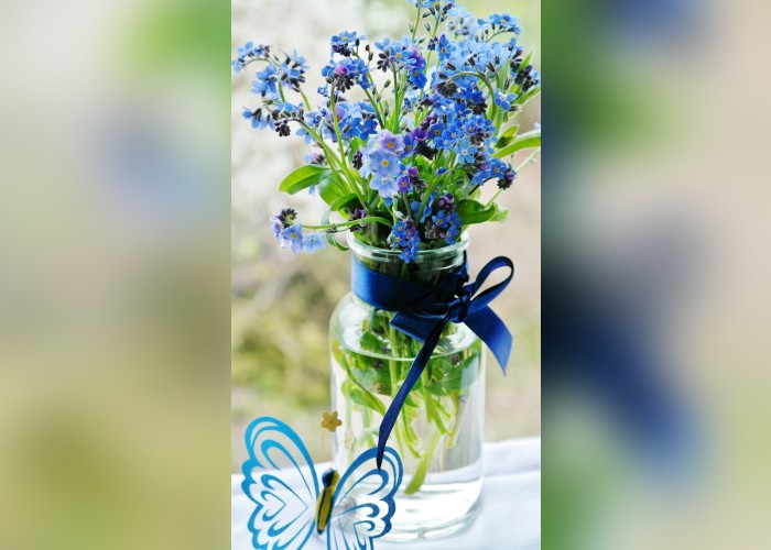 Color Palette Ideas from Blue Flower Plant Image | iColorpalette