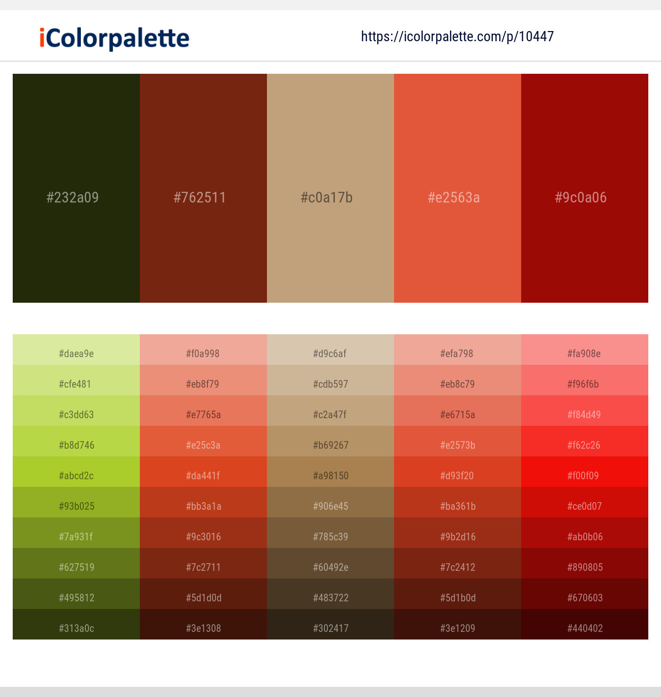 2+ Turtle Green And Cinnabar Color Palettes & Gradient Ideas ...