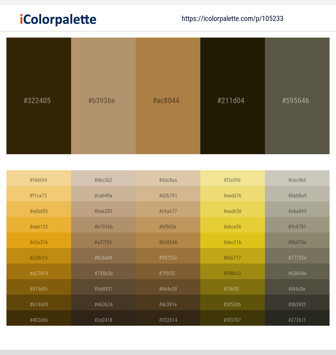 1 Latest Color Schemes with Acadia And Fuscous Gray Color tone ...