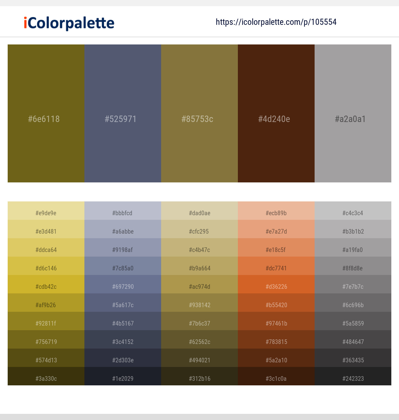 1+ Van Cleef And Shady Lady Color Palettes & Gradient Ideas | iColorPalette