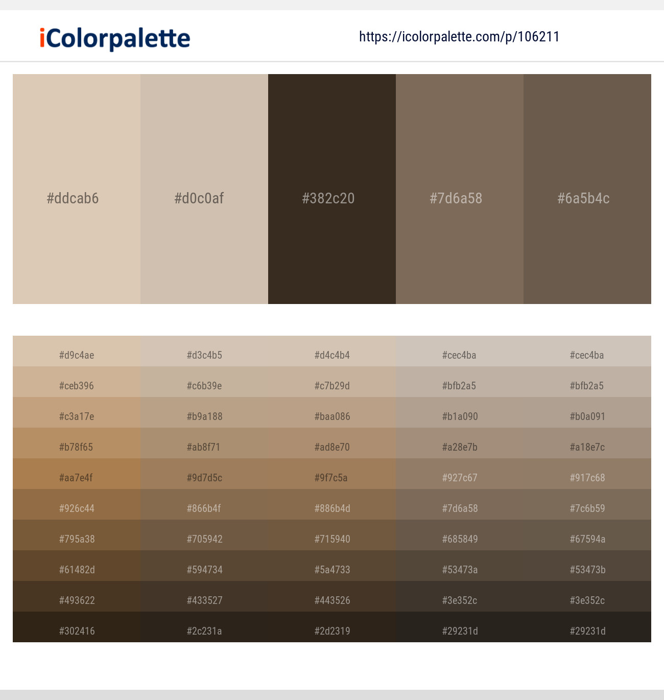 Bone – Soft Amber – Birch – Coffee – Soya Bean Color scheme | iColorpalette