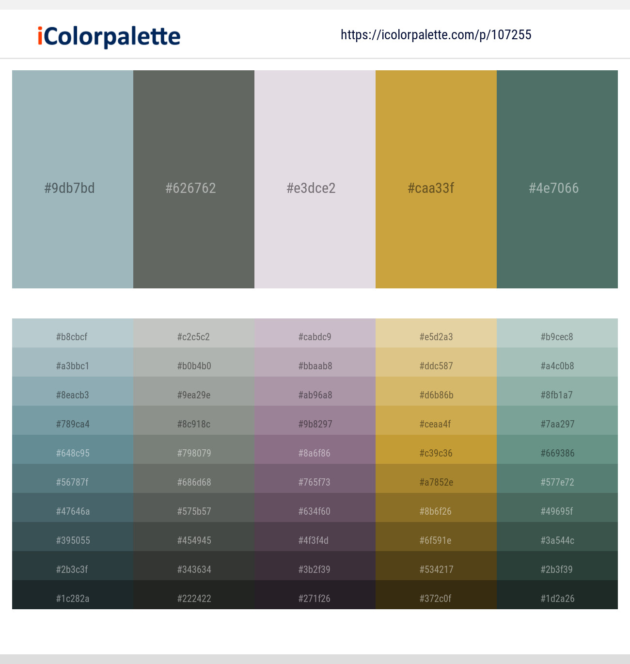 Gull Gray – Corduroy – Lola – Roti – Cutty Sark Color scheme ...