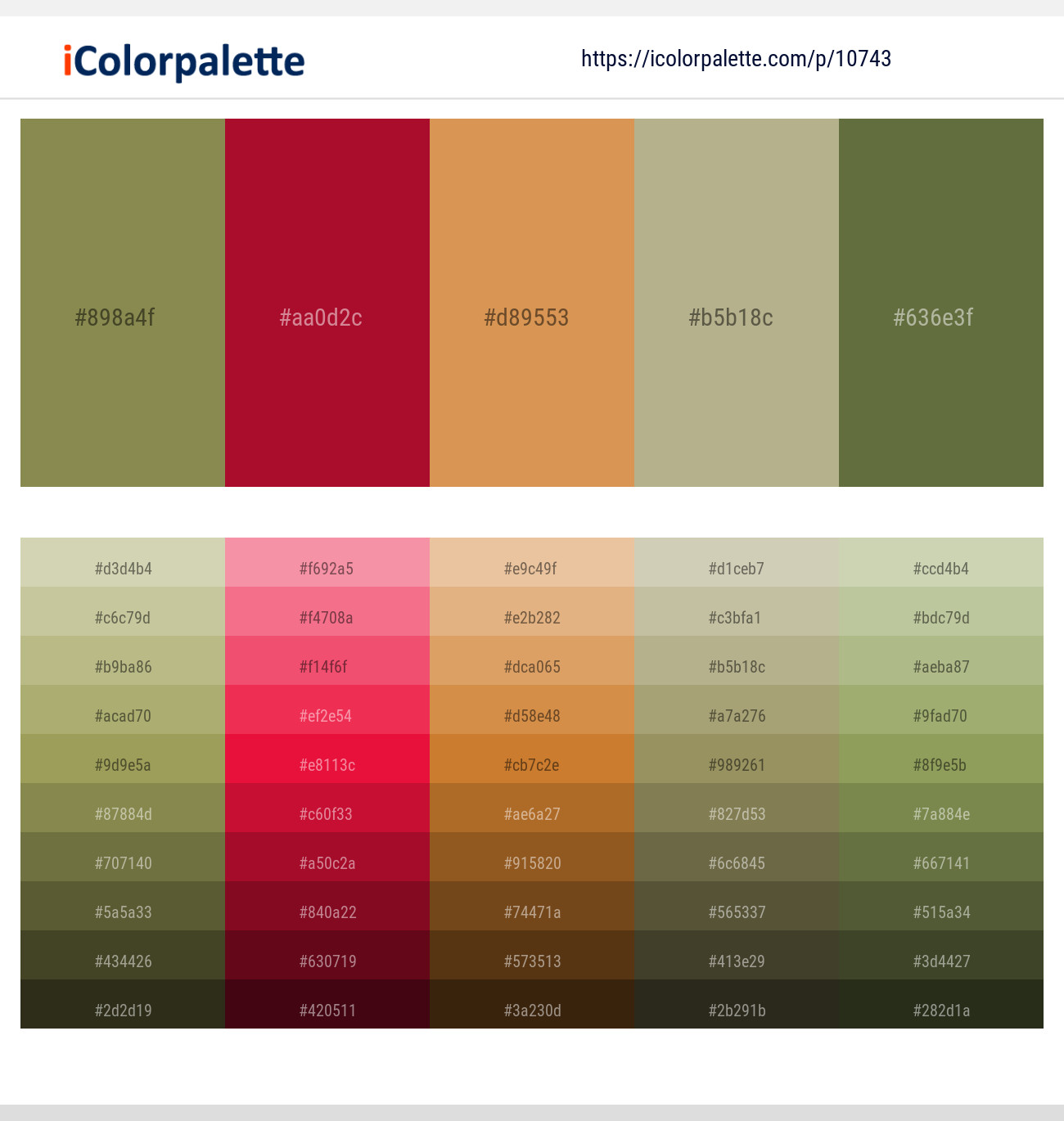 Shadow – Shiraz – Di Serria – Heathered Gray – Dingley Color scheme ...