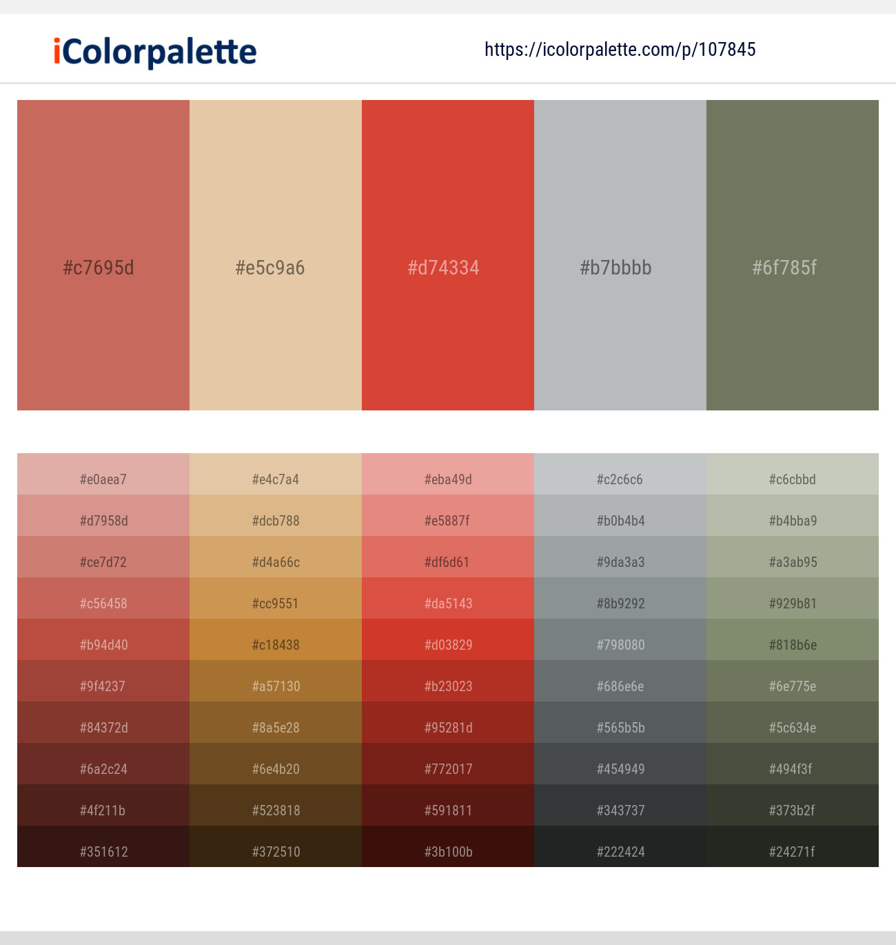 2+ Chestnut Rose And Cashmere Color Palettes & Gradient Ideas ...
