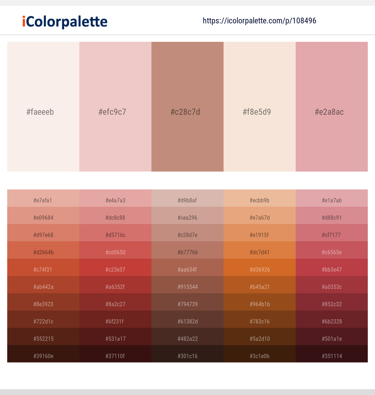 White Linen – Beauty Bush – Old Rose – Linen – Shilo Color scheme ...