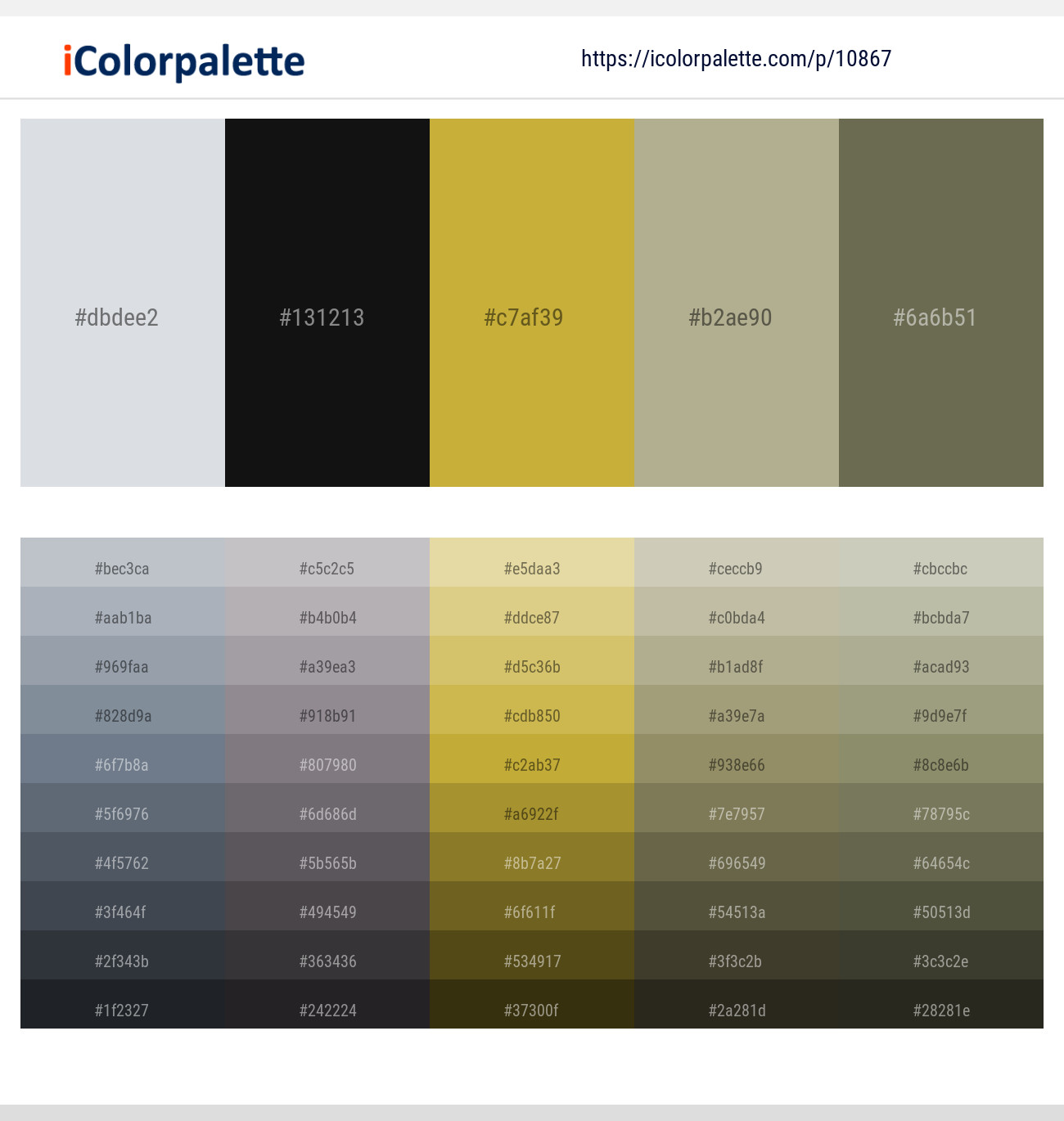 1 Latest Color Schemes with Cod Gray And Kokoda Color tone combinations ...