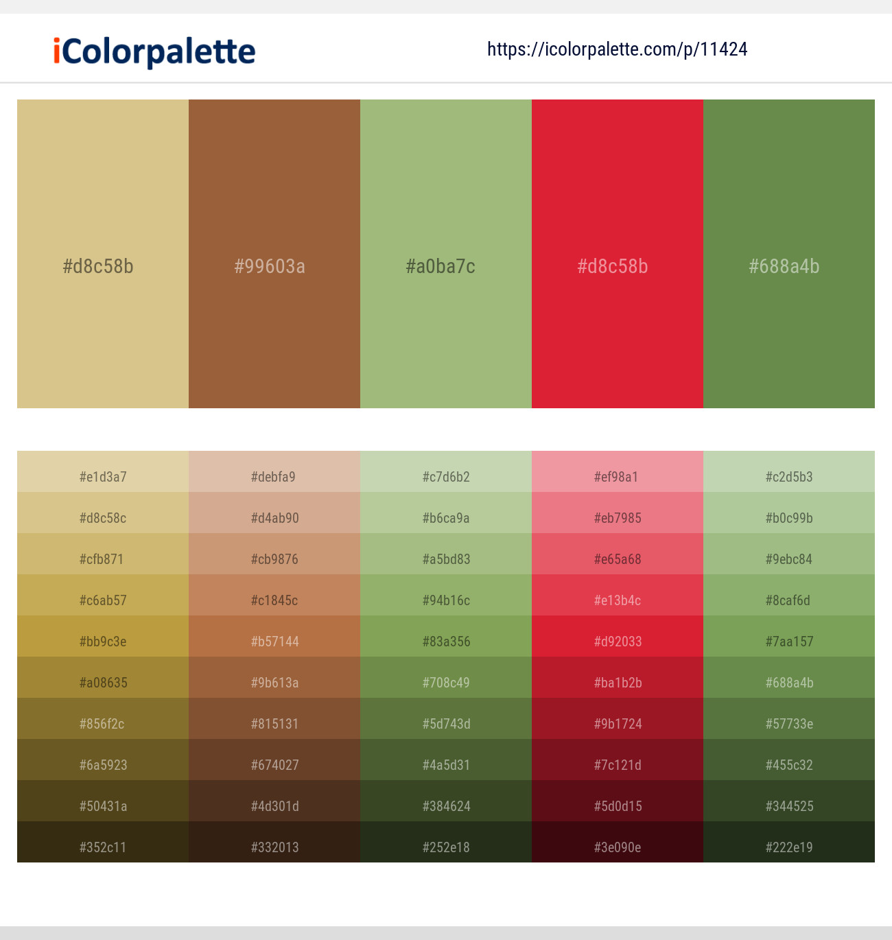 1+ Straw And Hippie Green Color Palettes & Gradient Ideas | iColorPalette