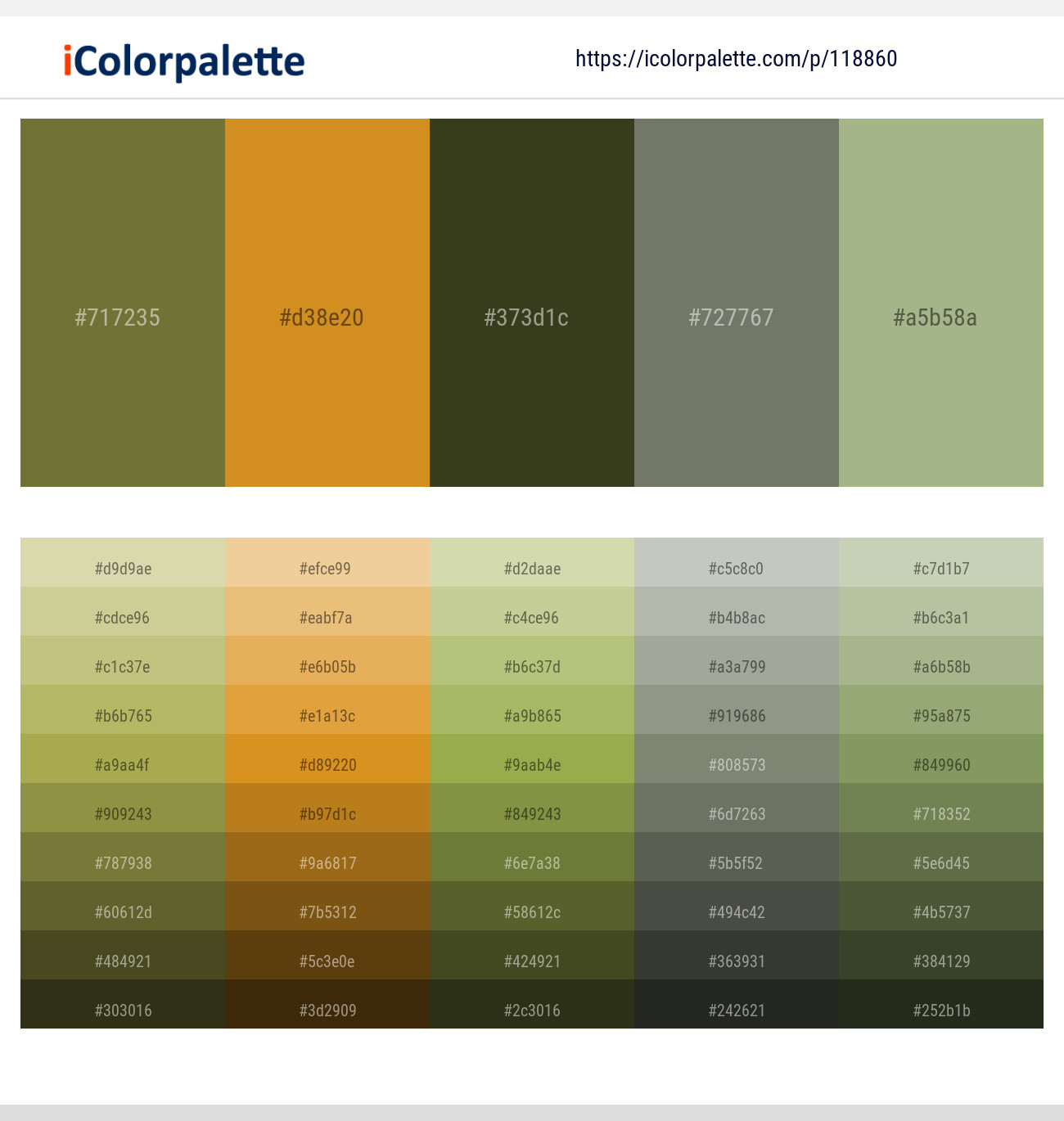 1 Latest Color Schemes with Geebung And Swamp Green Color tone ...