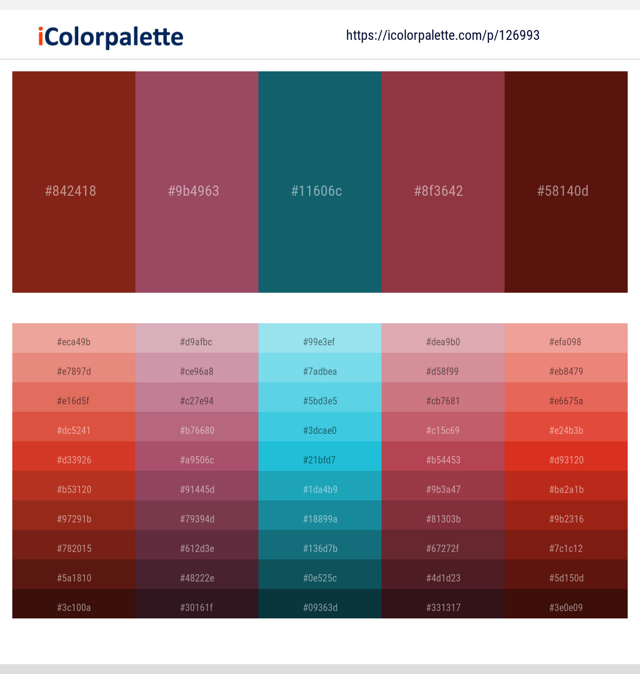 1 Latest Color Schemes with Falu Red And Genoa Color tone combinations ...