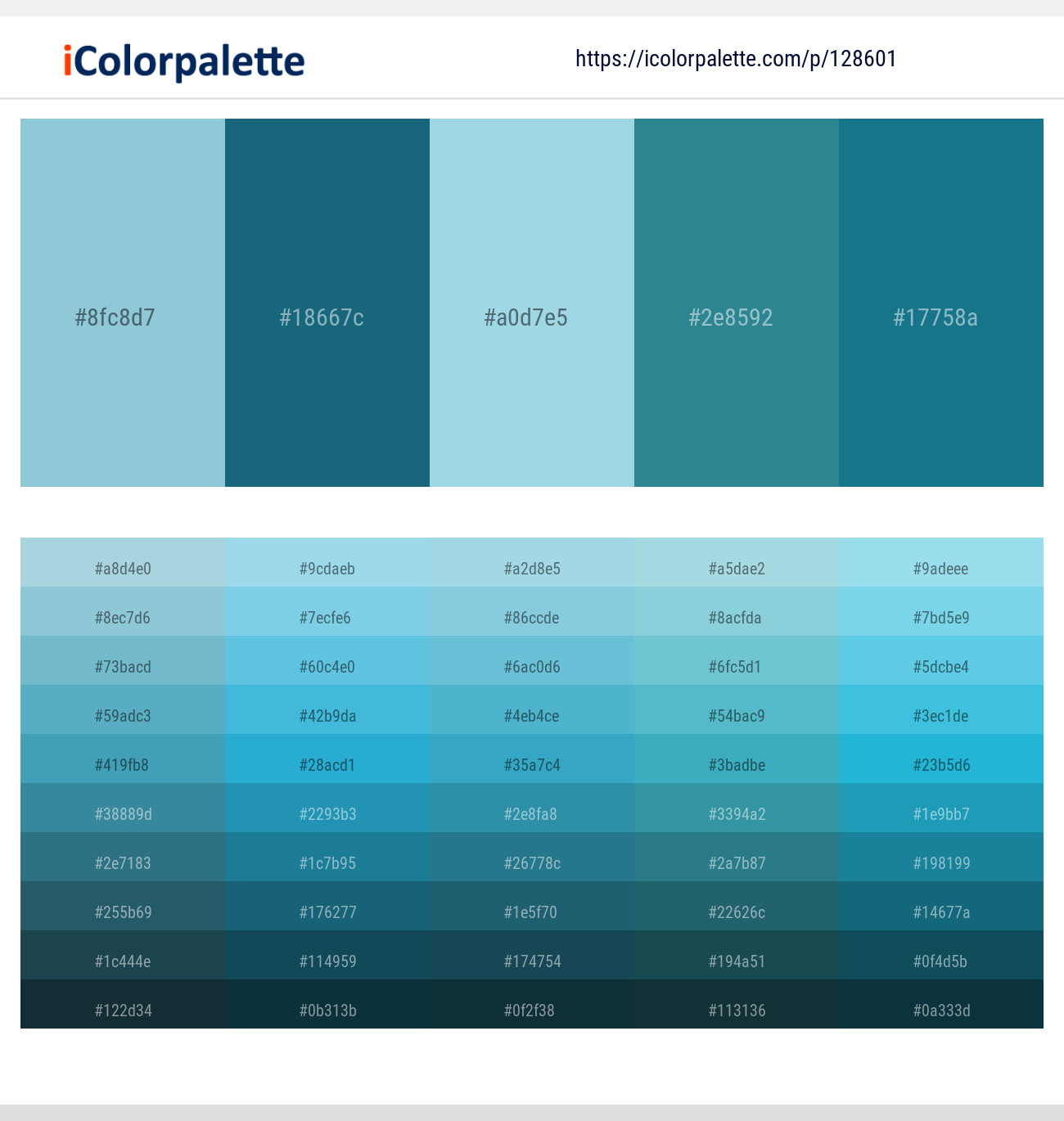 78 Latest Color Schemes with Light Blue And Light Sea Green Color tone ...