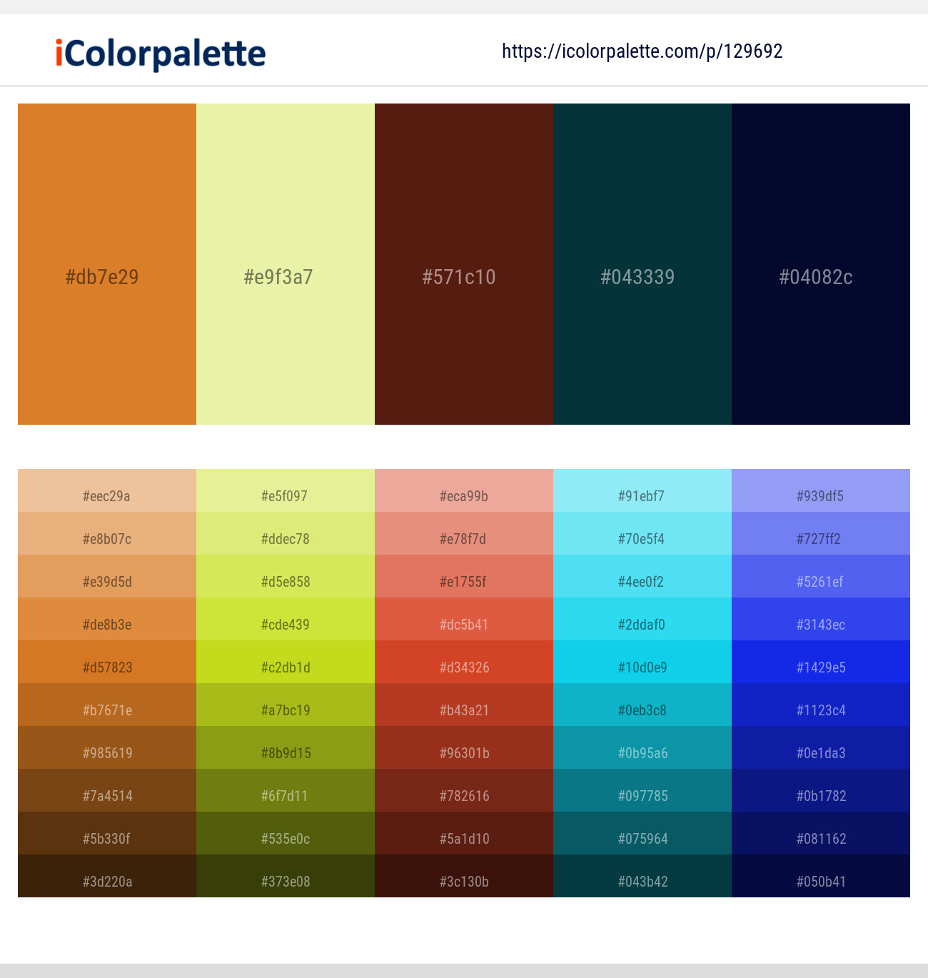 1 Latest Color Schemes with Ochre And Deep Cove Color tone combinations ...