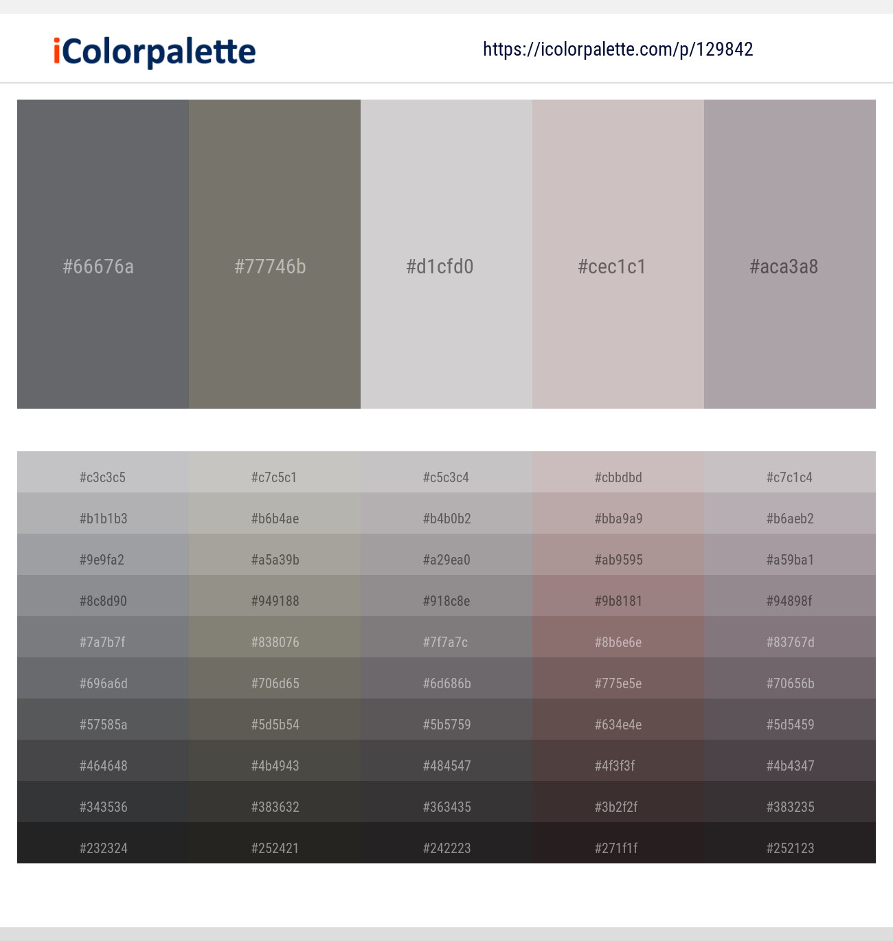 2 Latest Color Schemes with Mid Gray And Shady Lady Color tone ...