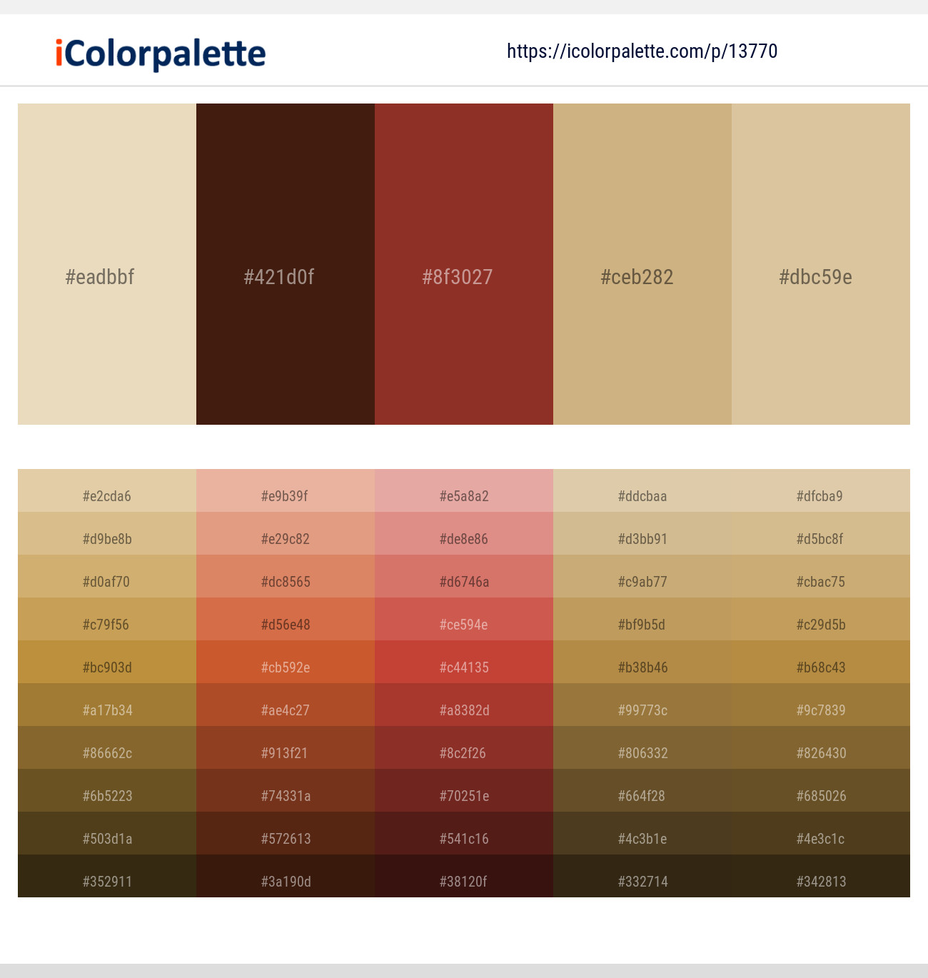 2 Latest Color Schemes with Burnt Umber And Tan Color tone combinations ...