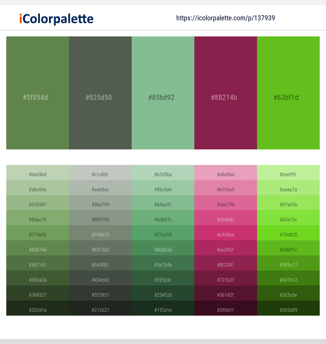 1 Latest Color Schemes with Gray Asparagus And Lima Color tone ...