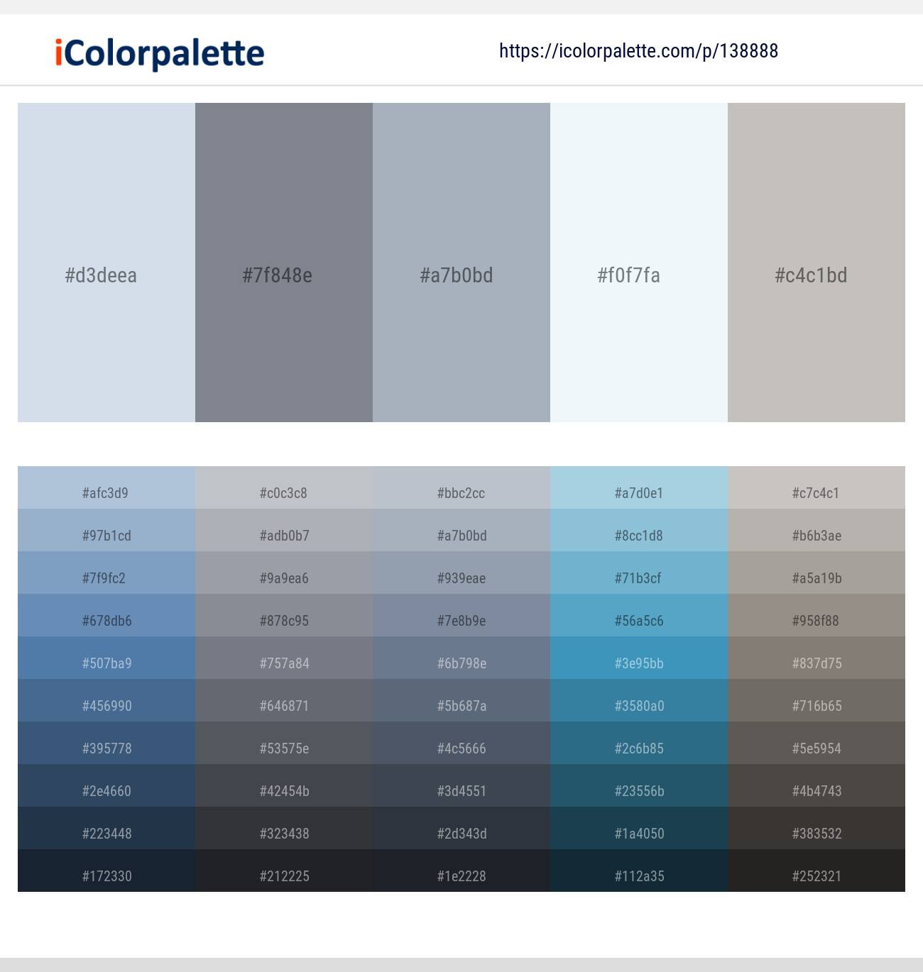 10 Latest Color Schemes with Oslo Gray And Cadet Blue Color tone ...