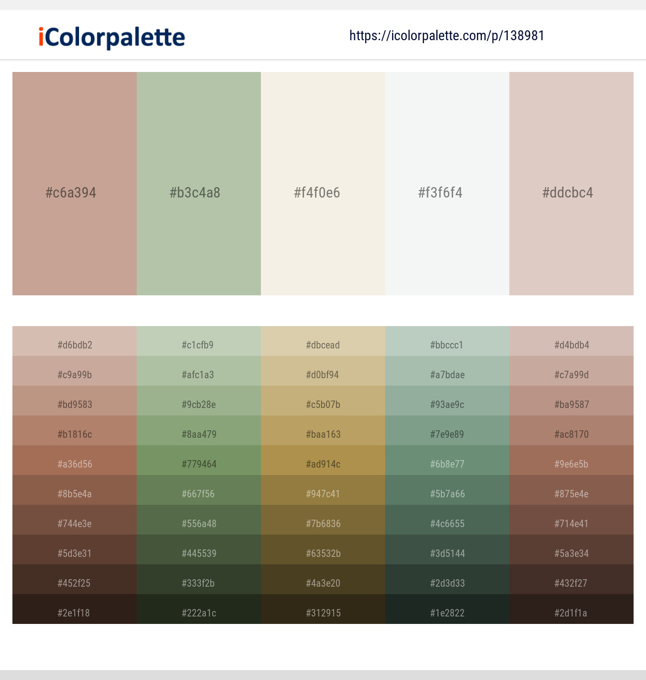 Rodeo Dust – Rainee – Ecru White – Snow Drift – Wafer Color scheme ...