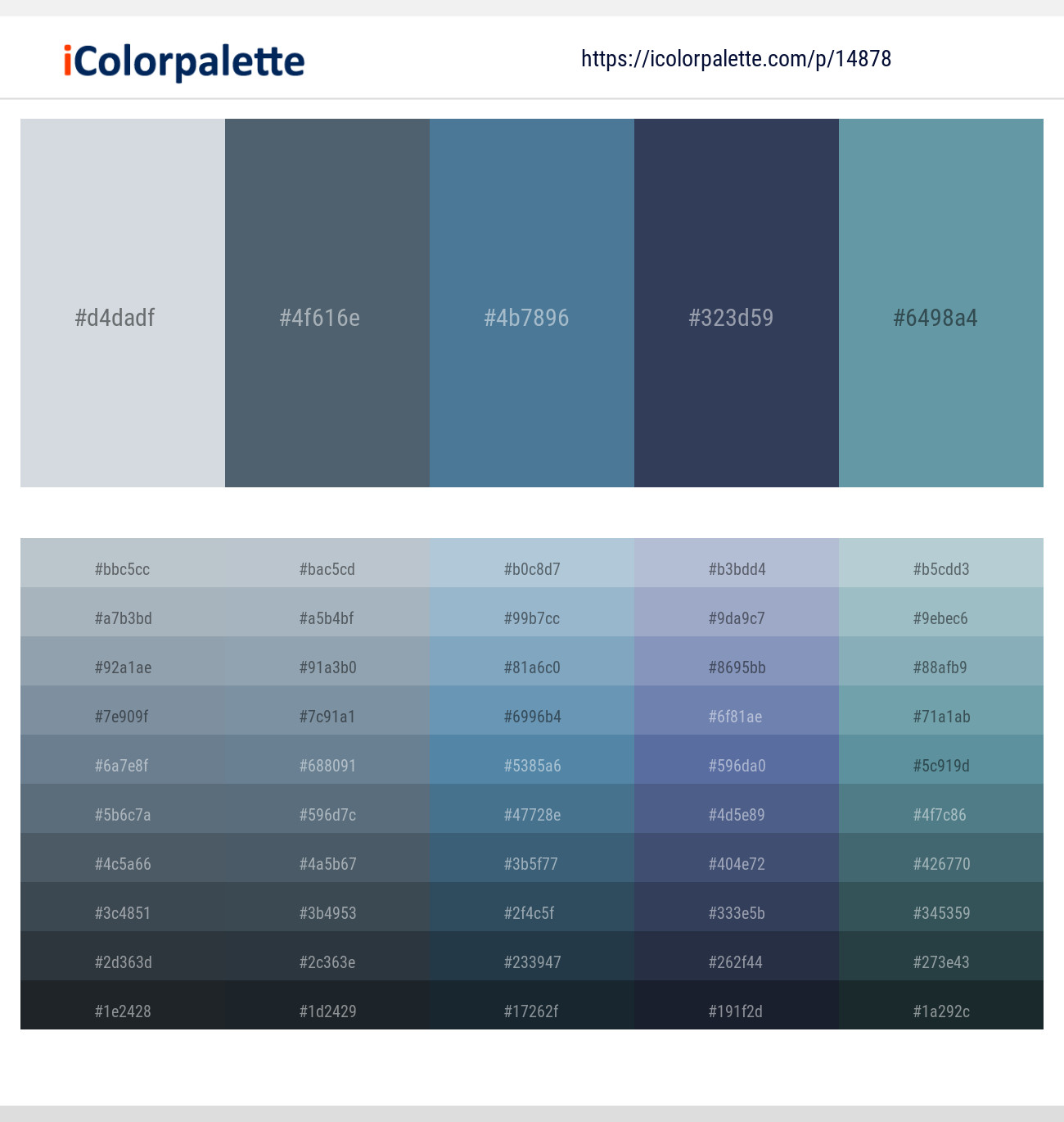 1 Latest Color Schemes with Blue Bayoux And Breaker Bay Color tone ...