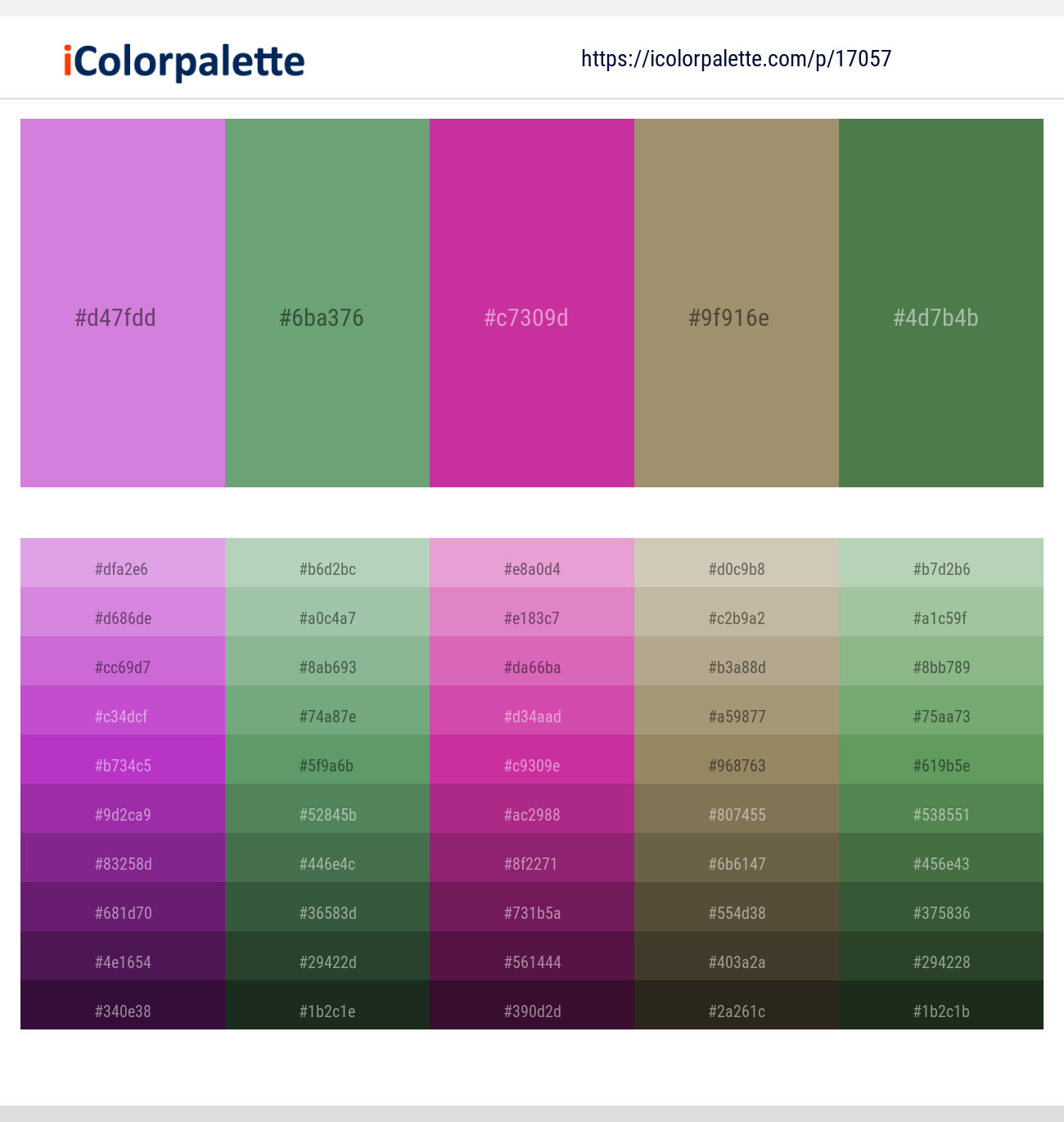 3 Latest Color Schemes with Lavender And Hippie Green Color tone ...