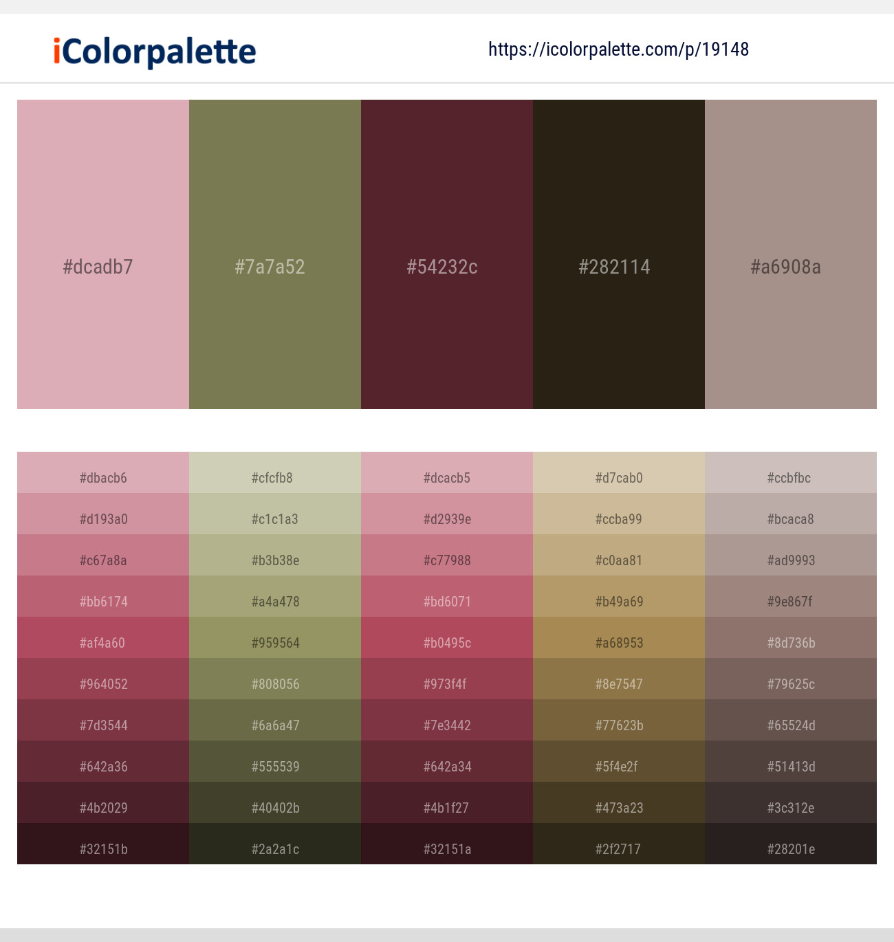 Cocoa Bean Color Palettes & Gradients - Page 15 | iColorPalette