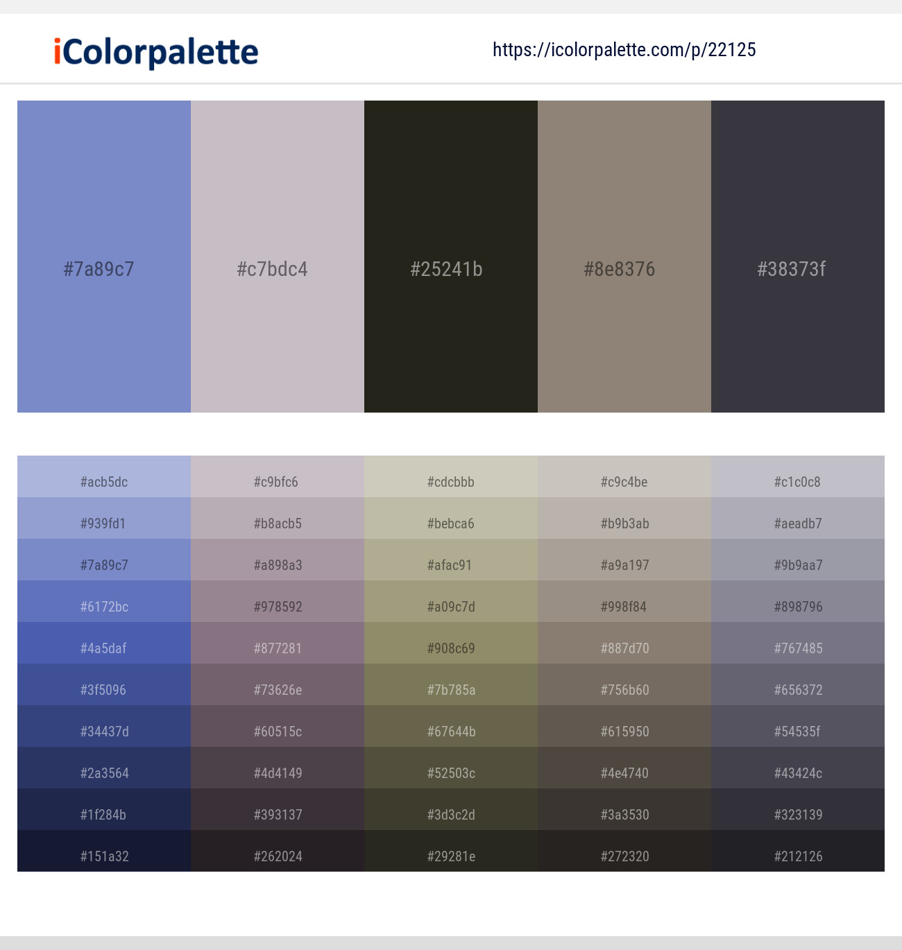 23+ Slate Blue And Silver Color Palettes & Gradient Ideas | iColorPalette