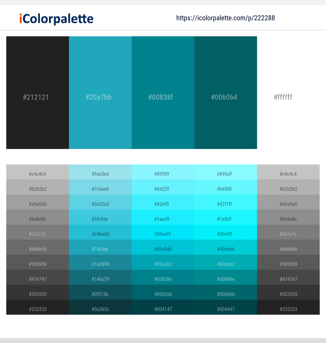 110+ Latest Color Schemes with Black And Dark Cyan Color tone ...