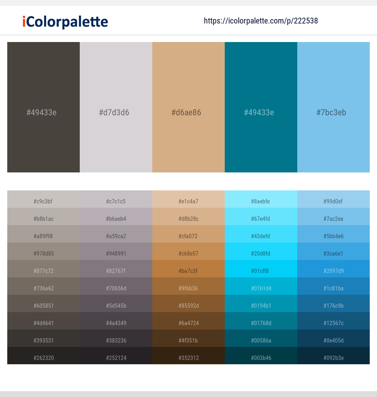 Merlin – Bon Jour – Tan – Blue Lagoon – Seagull Color scheme ...