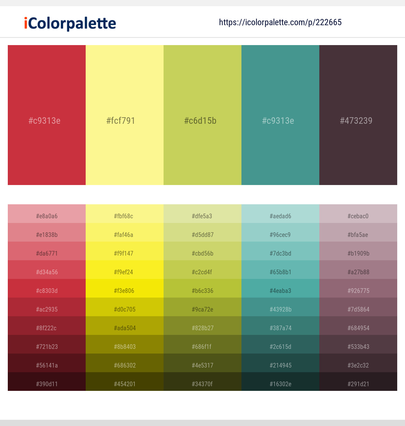 Brick Red – Sweet Corn – Tacha – Wedgewood – Matterhorn Color scheme ...
