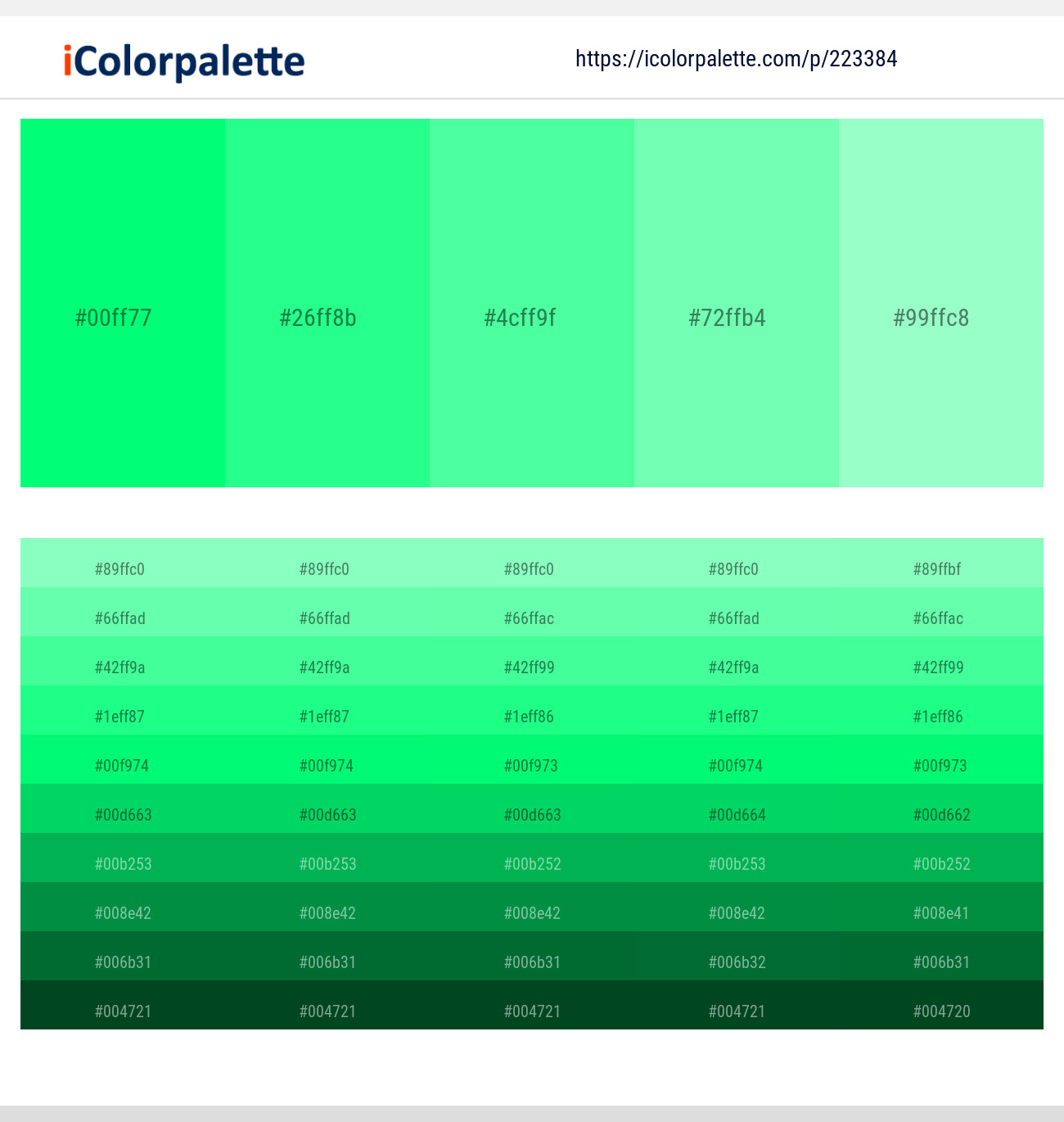 12 Latest Color Schemes with Spring Green And Spring Green Color tone ...