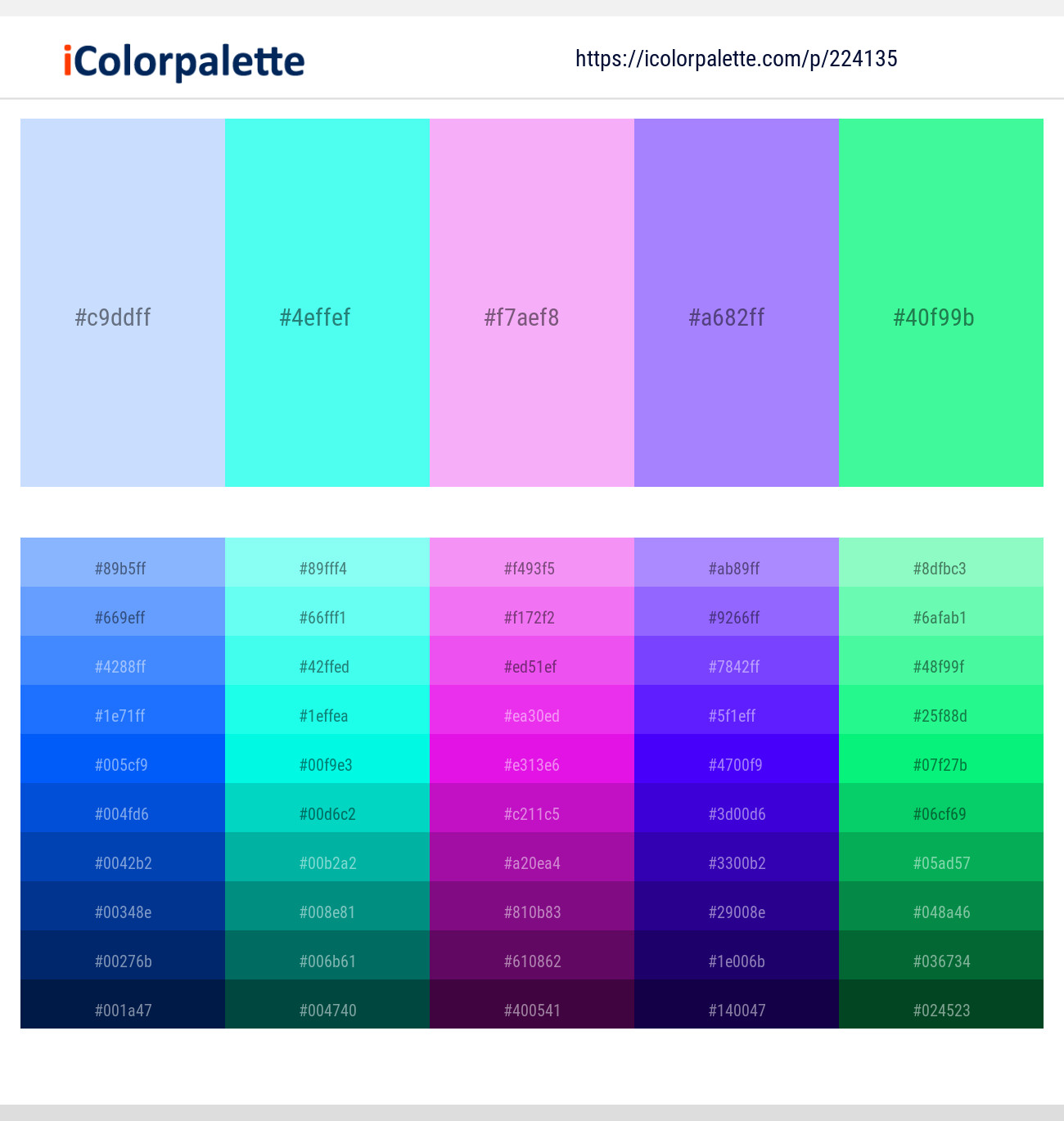 Periwinkle – Aquamarine – Perfume – Heliotrope – Screamin’ Green Color ...
