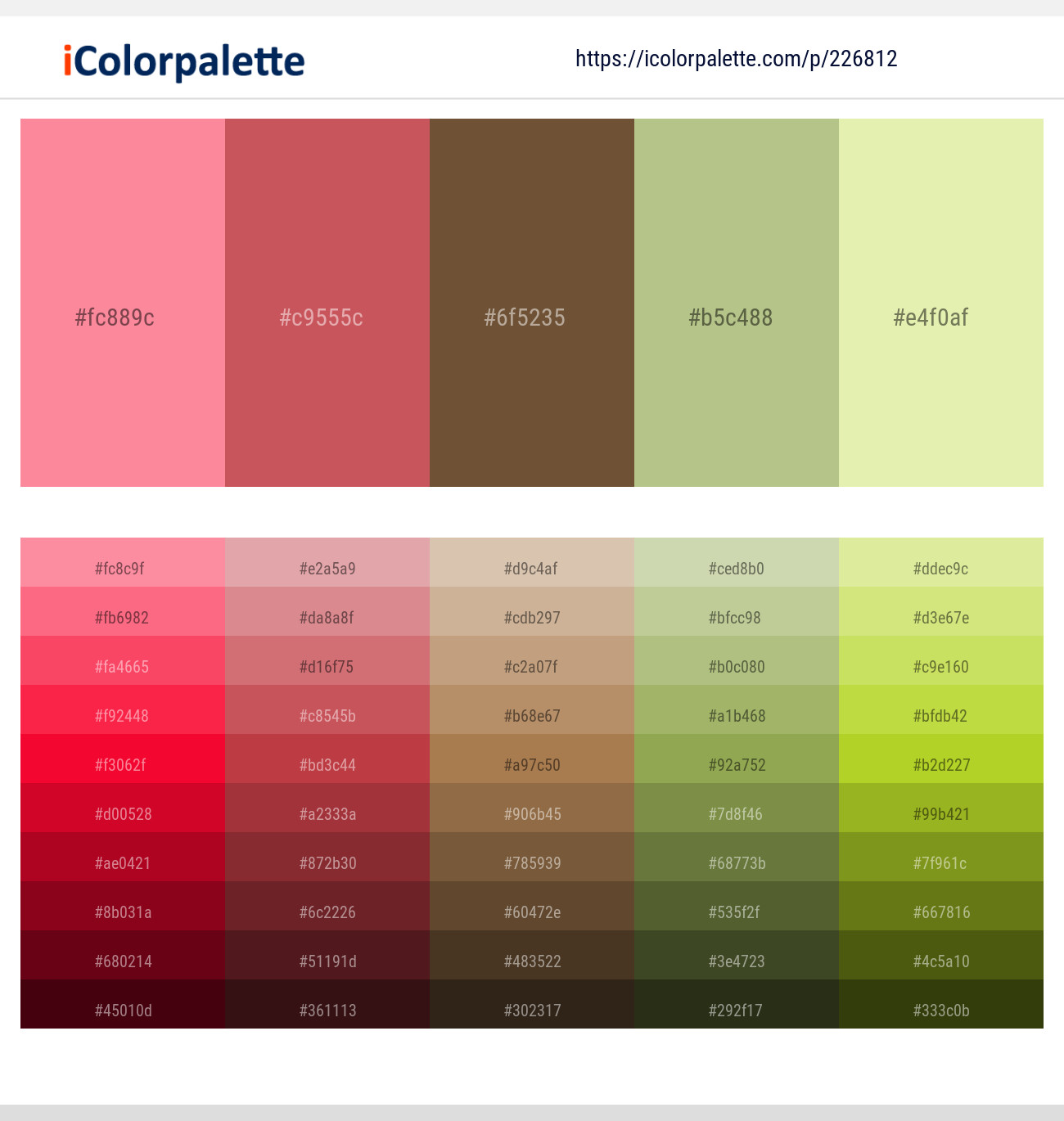 511+ Toffee Color Palettes & Gradient Ideas | iColorPalette