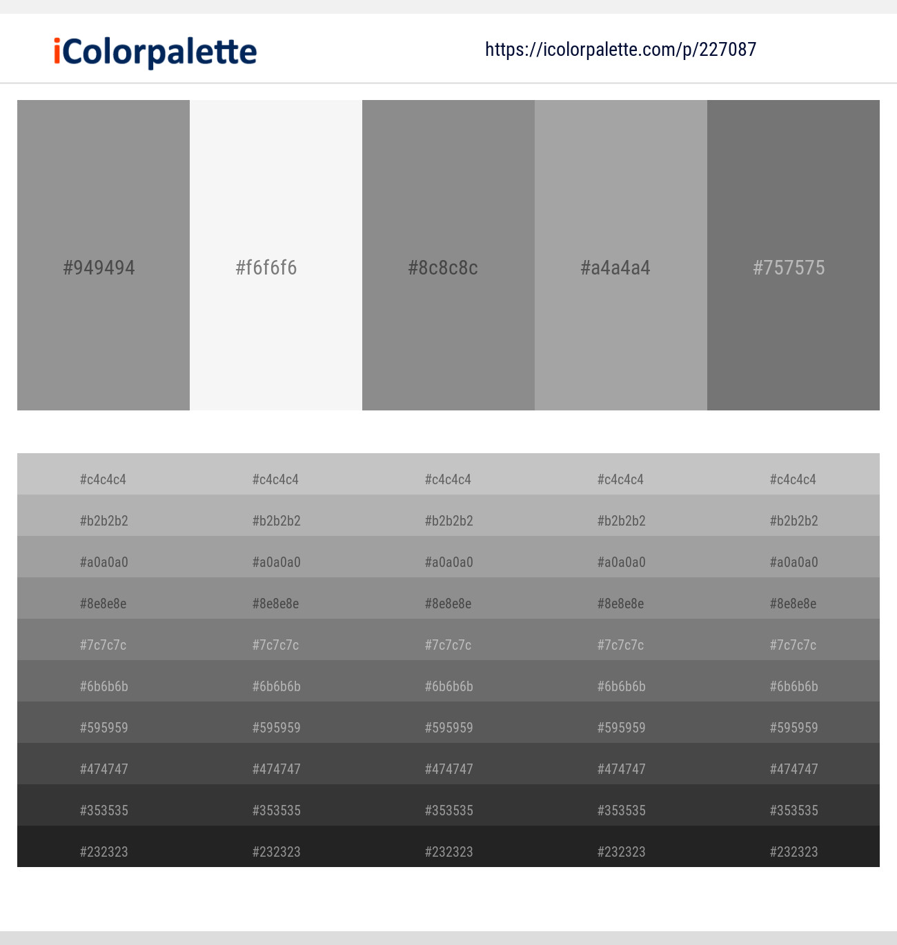 Dusty Gray – Wild Sand – Gray – Silver Chalice – Boulder Color scheme ...
