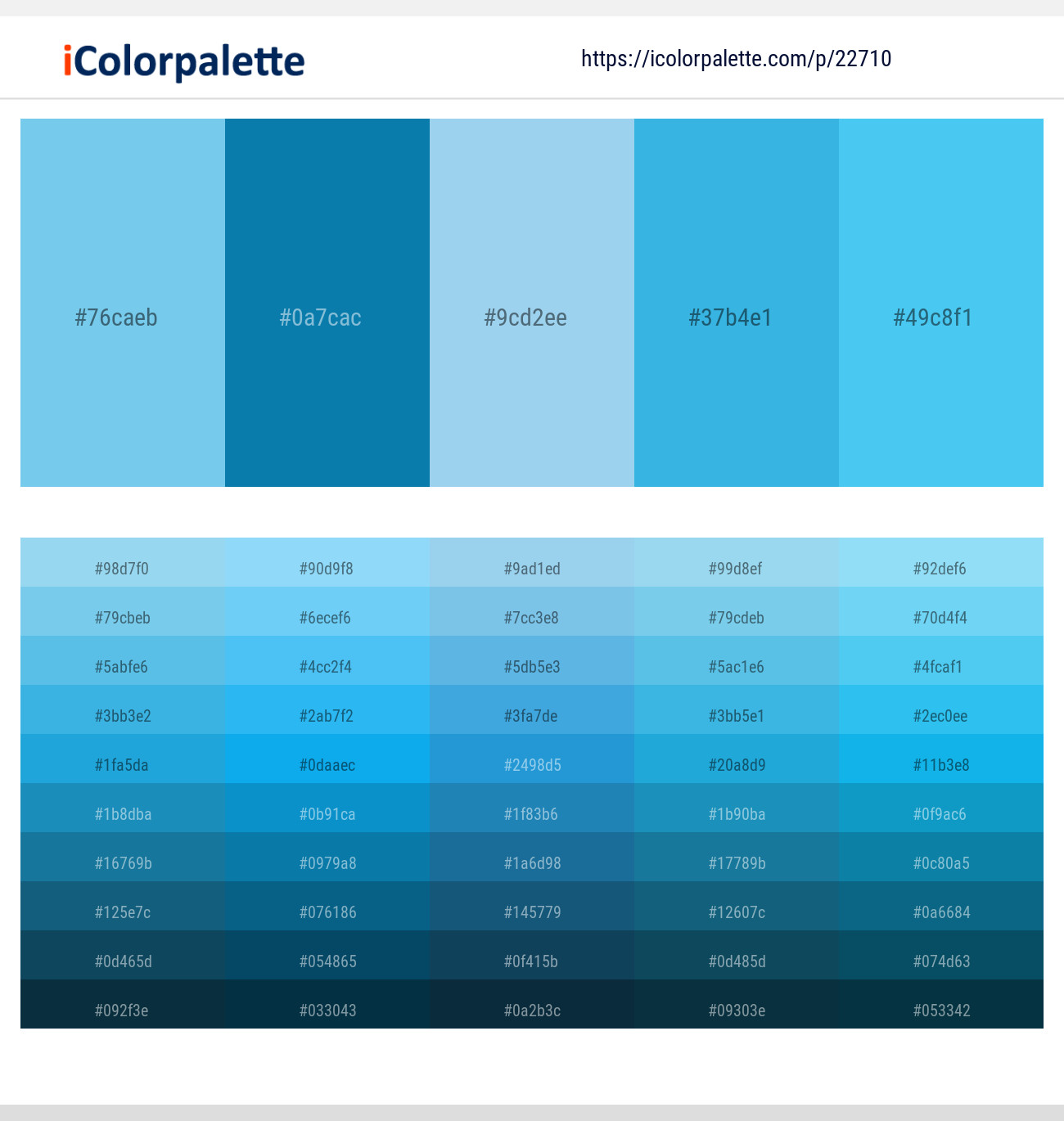 89 Blue Color Palettes | Curated collection of Color Palettes