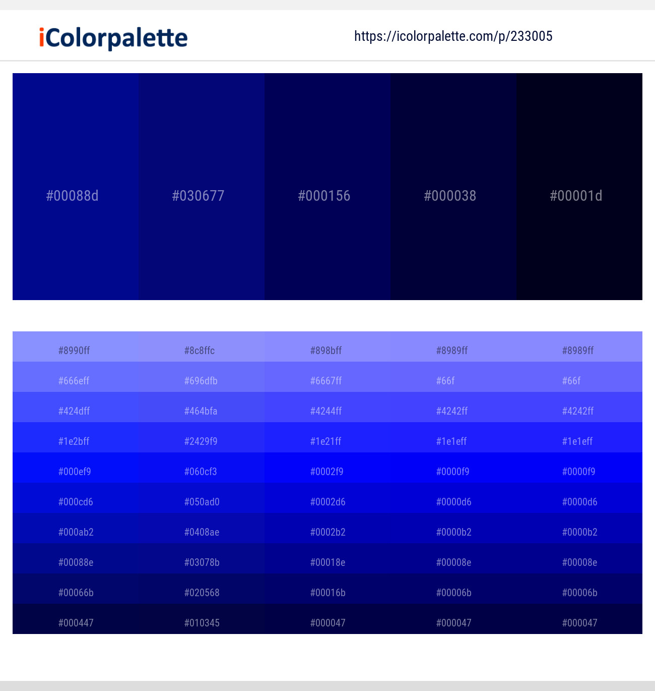 89 Blue Color Palettes | Curated collection of Color Palettes