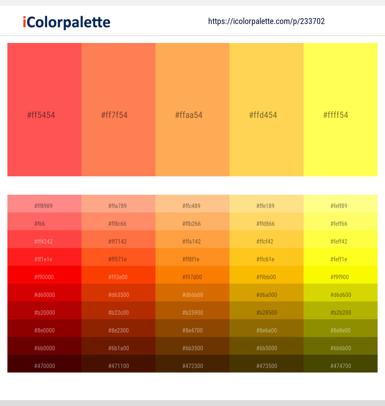Persimmon – Coral – Texas Rose – Mustard – Gorse Color scheme ...
