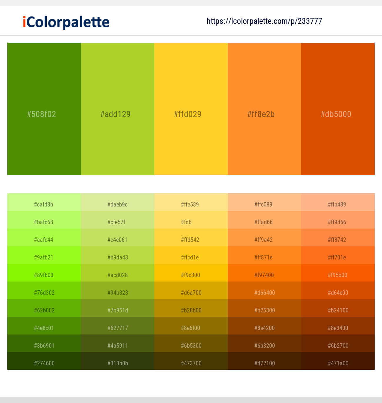 125 Yellow Color Palettes | Curated collection of Color Palettes