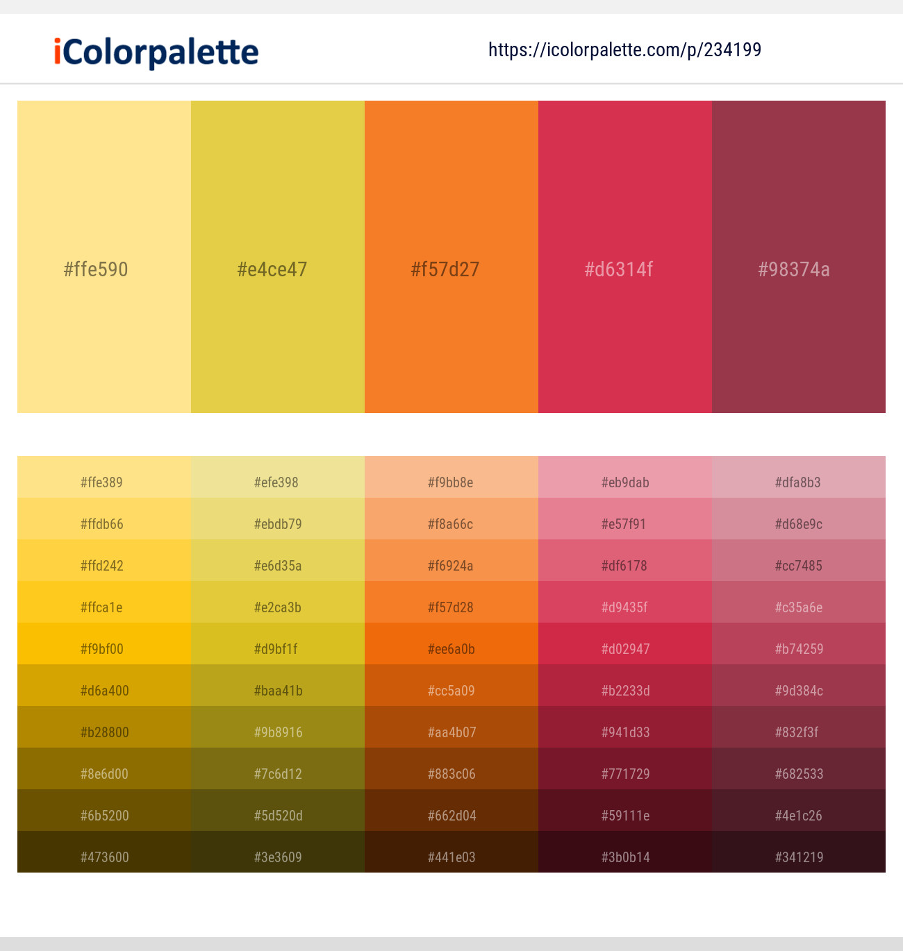 Salomie – Wattle – Ecstasy – Brick Red – Solid Pink Color scheme ...