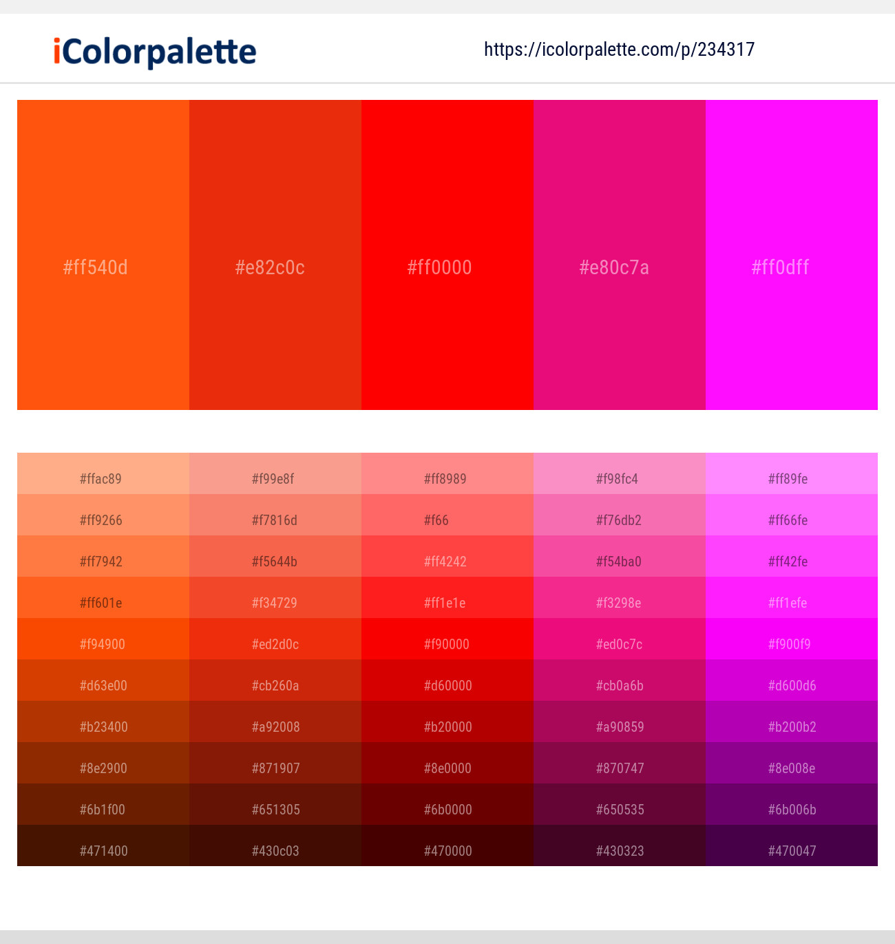 16 Latest Color Schemes with Red And Fuchsia Color tone combinations ...