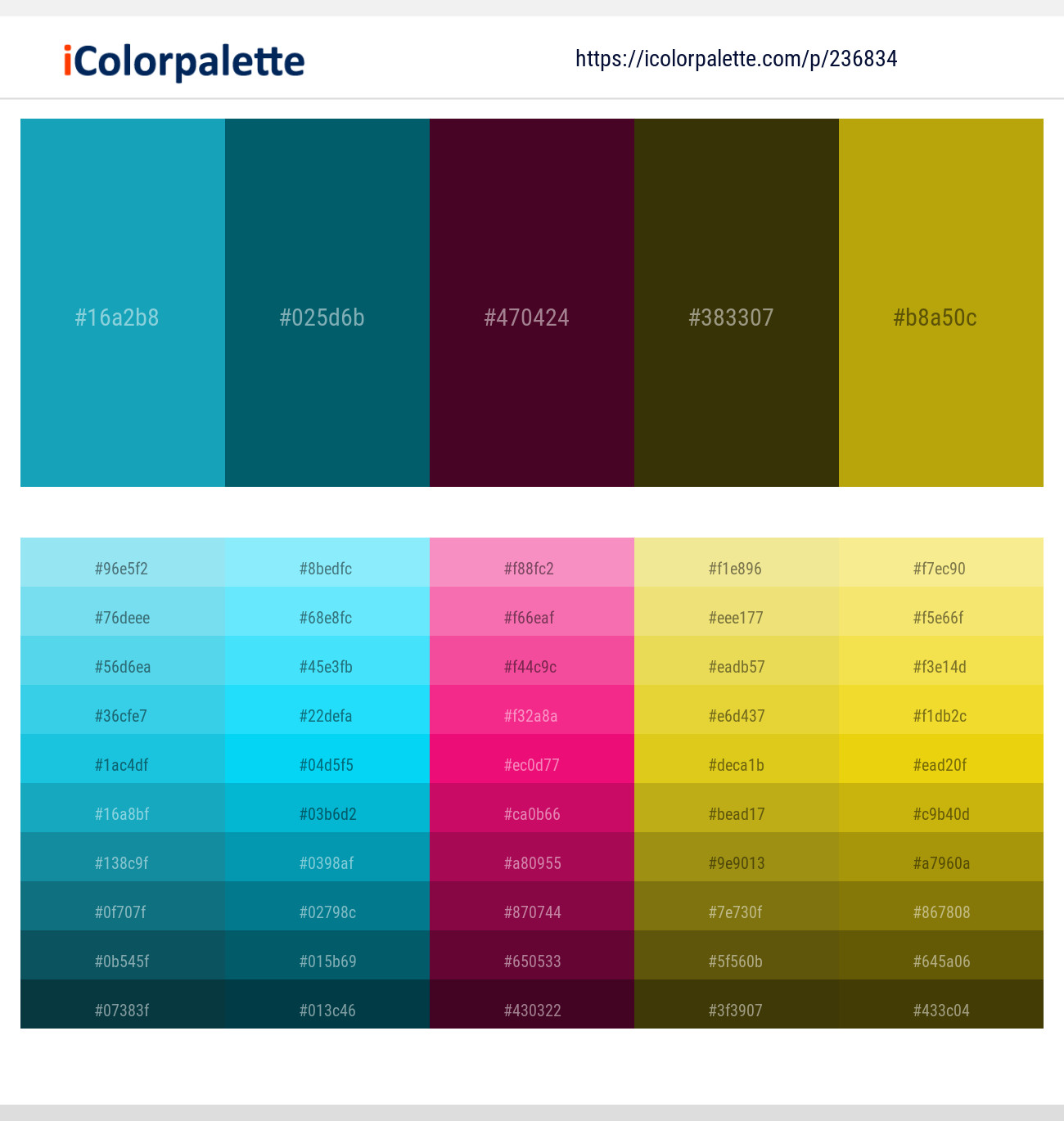 Eastern Blue – Blue Stone – Barossa – Bronze – Sahara Color scheme ...