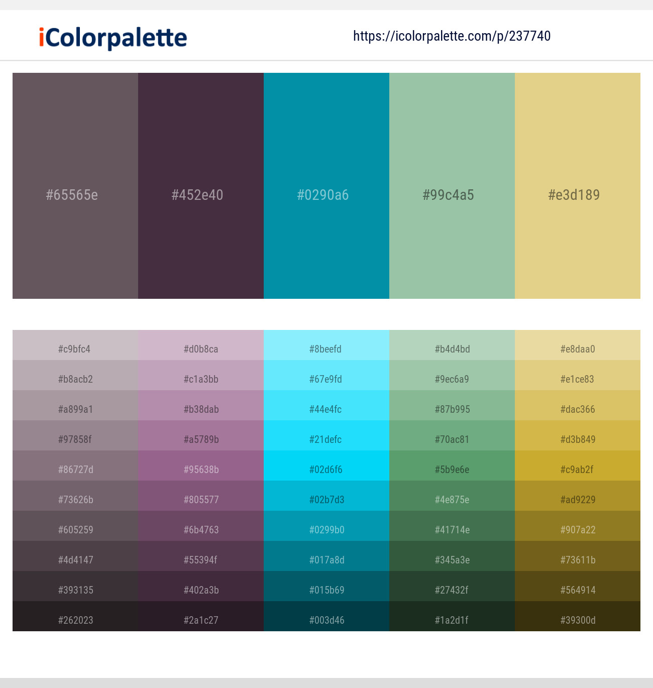 Scorpion – Matterhorn – Bondi Blue – Summer Green – Putty Color scheme ...