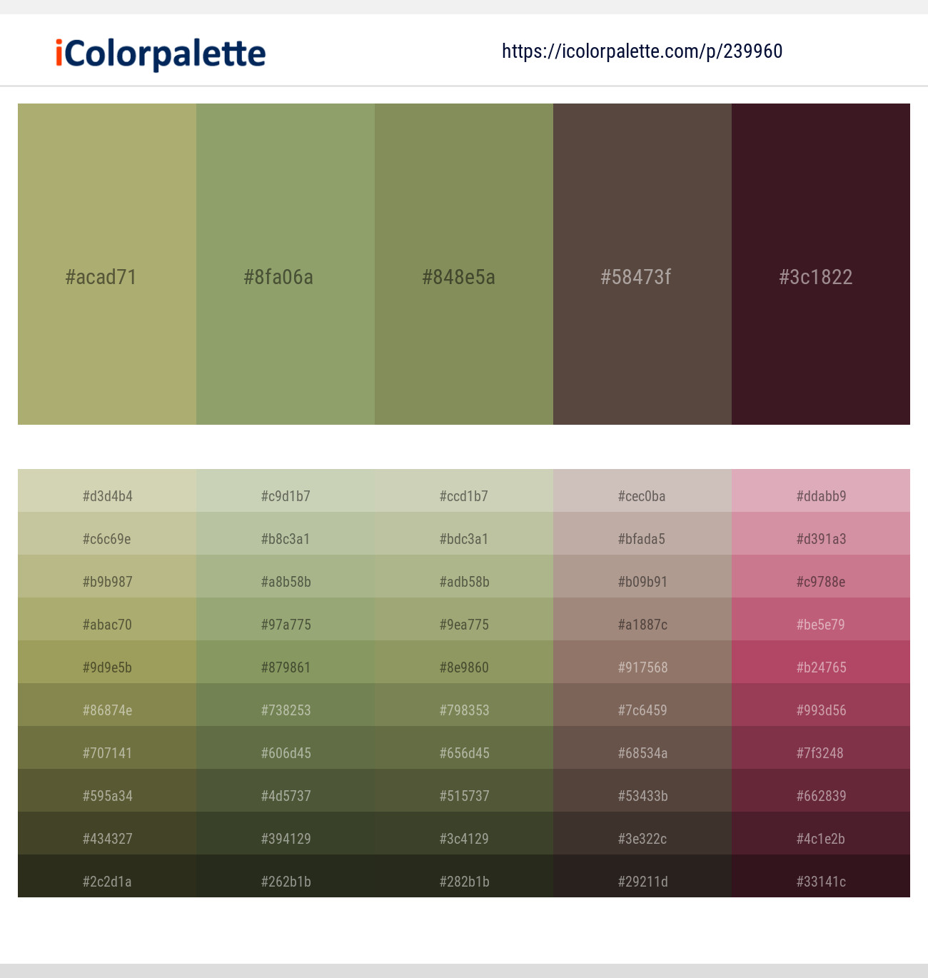 Green Smoke – Avocado – Avocado – Kabul – Tamarind Color scheme ...