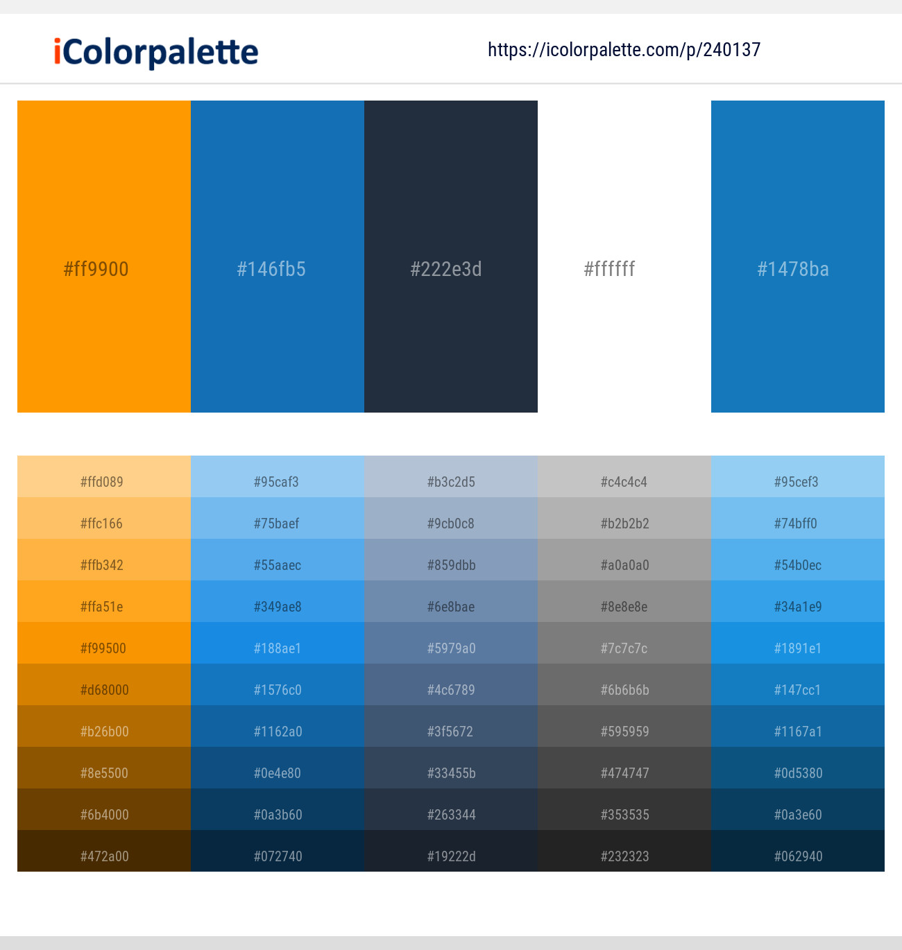 California – Denim – Ebony Clay – White – Denim Color scheme ...