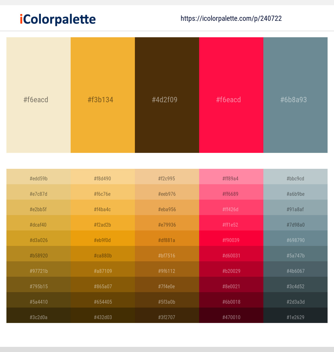 50 Red color palettes | Curated collection of Color Palettes