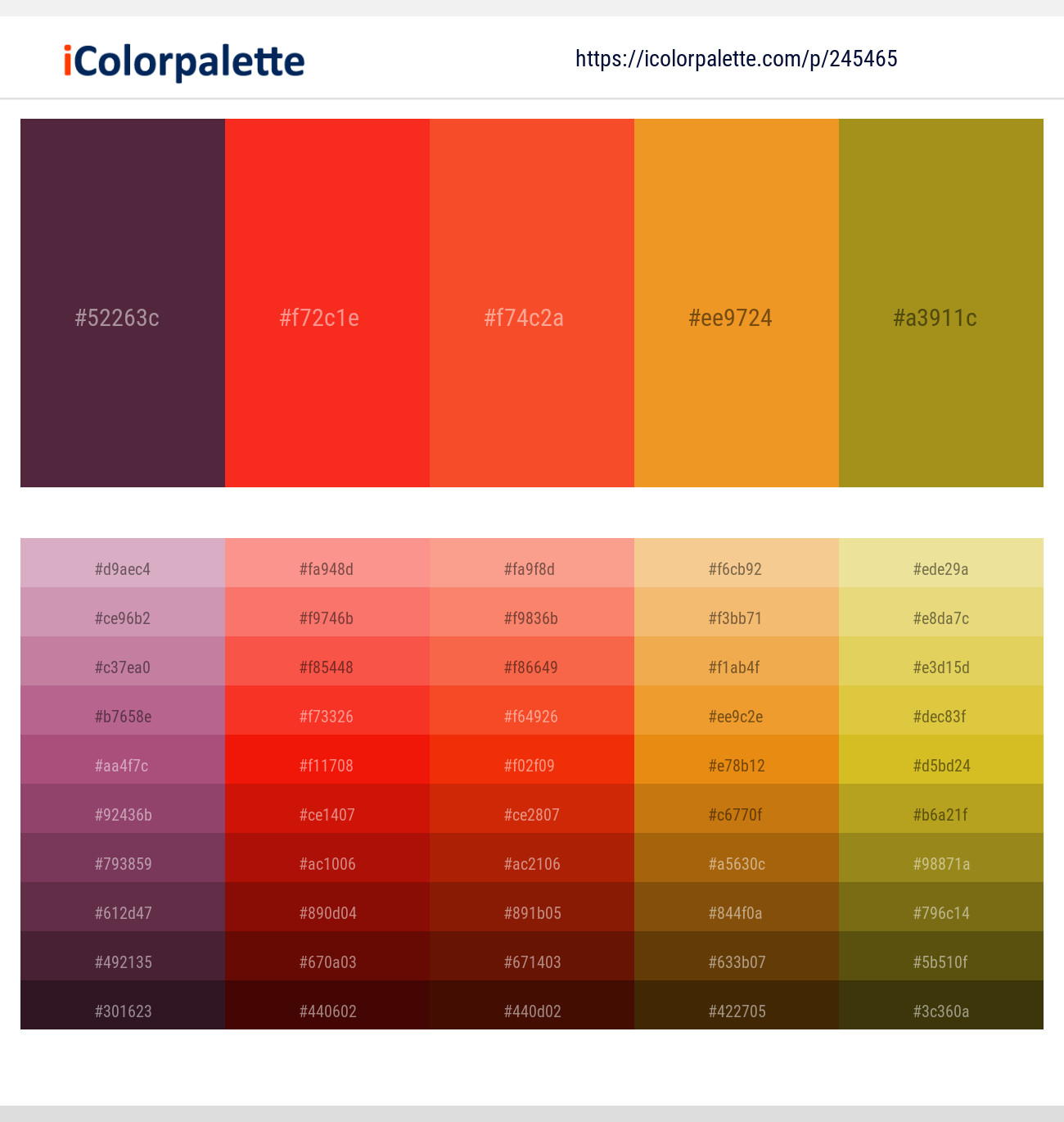 50 Red color palettes | Curated collection of Color Palettes