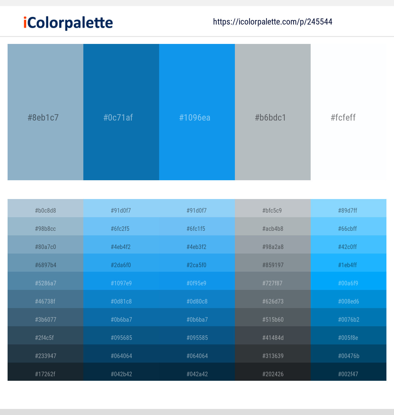 5 Latest Color Schemes with Dark Cyan And Alice Blue Color tone ...