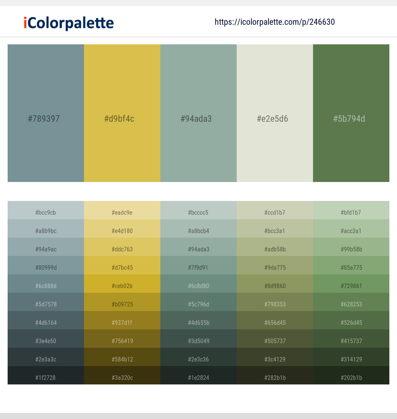 Juniper – Anzac – Pewter – Periglacial Blue – Dingley Color scheme ...