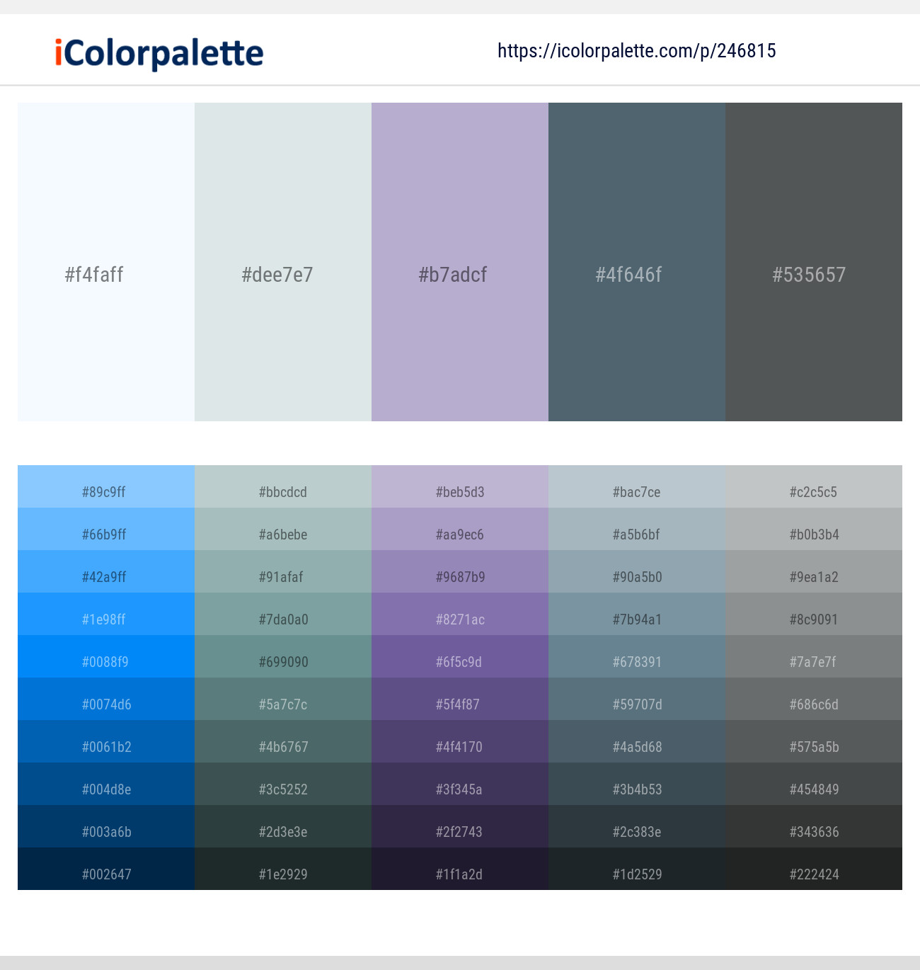 Alice Blue – Geyser – Logan – Blue Bayoux – Abbey Color scheme ...