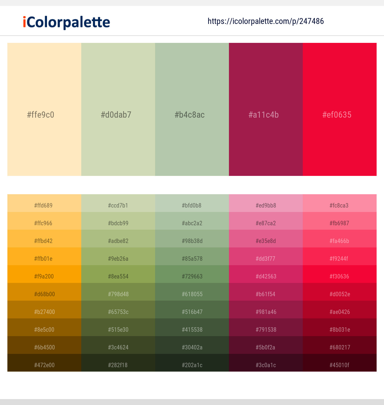 50 Red color palettes | Curated collection of Color Palettes