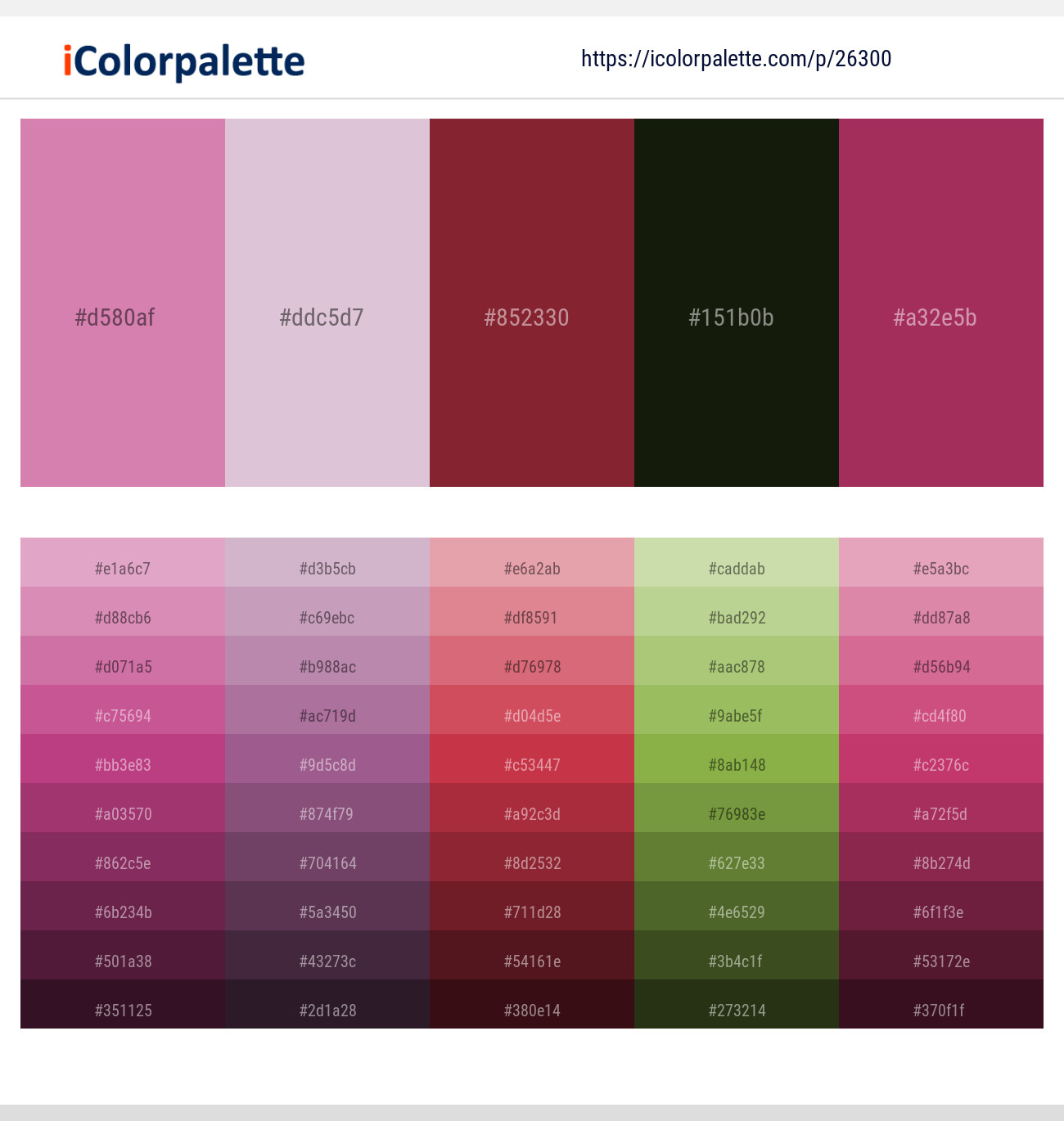 1+ Hopbush And Maverick Color Palettes & Gradient Ideas | iColorPalette